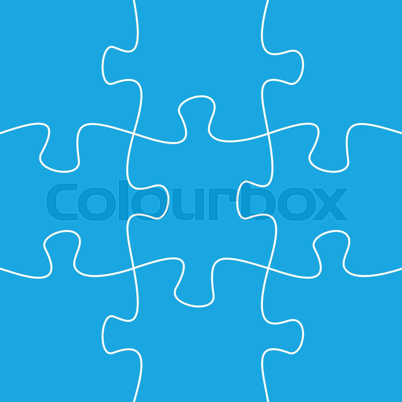 9 jigsaw pieces template. puzzle pieces connected together. | Stock ...