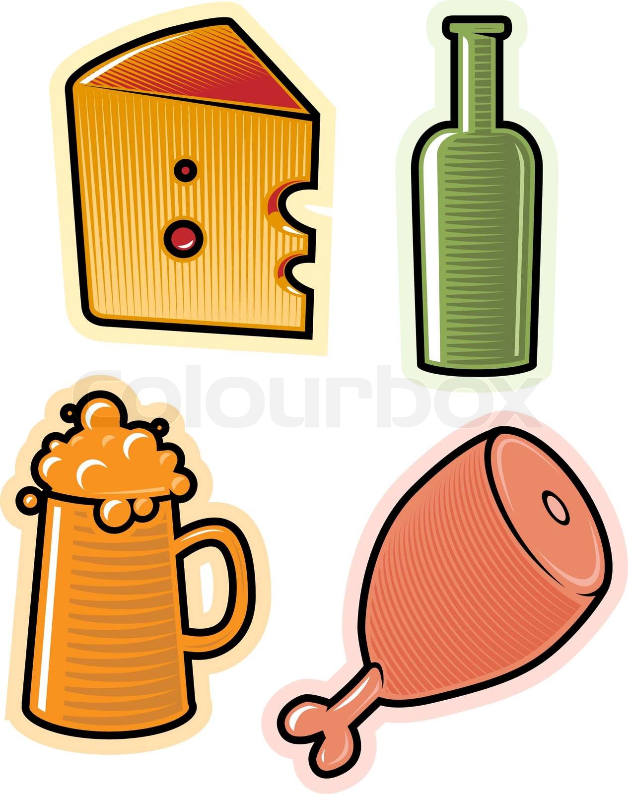 Symbole für trinken und Essen | Stock-Vektor | Colourbox