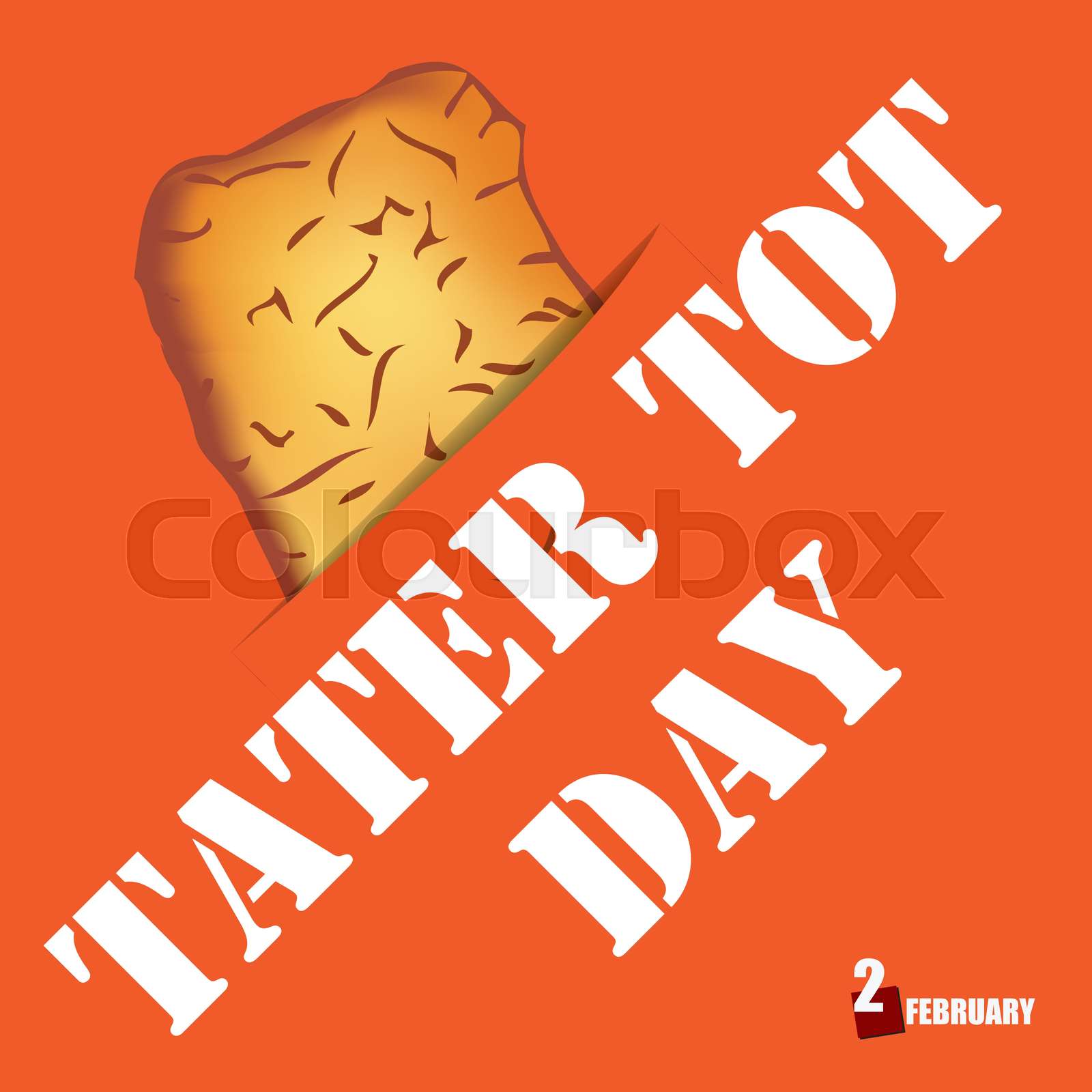 Happy Tater Tot Day | Stock vector | Colourbox