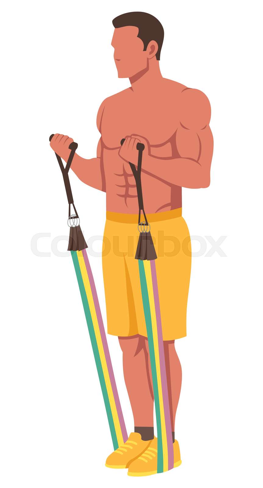 Resistance Band Fitness Training | Stock vector | Colourbox