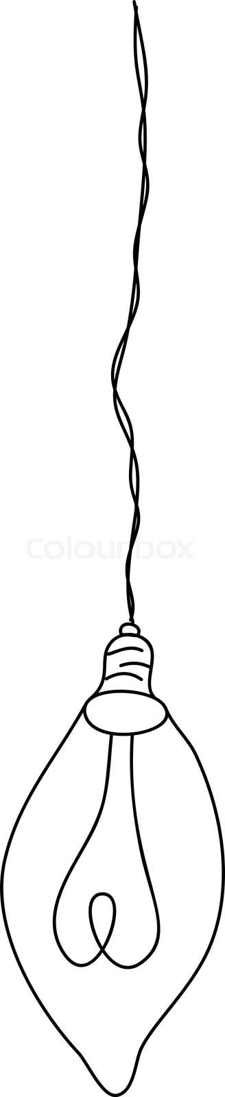 Hanging Light Bulb Drawing