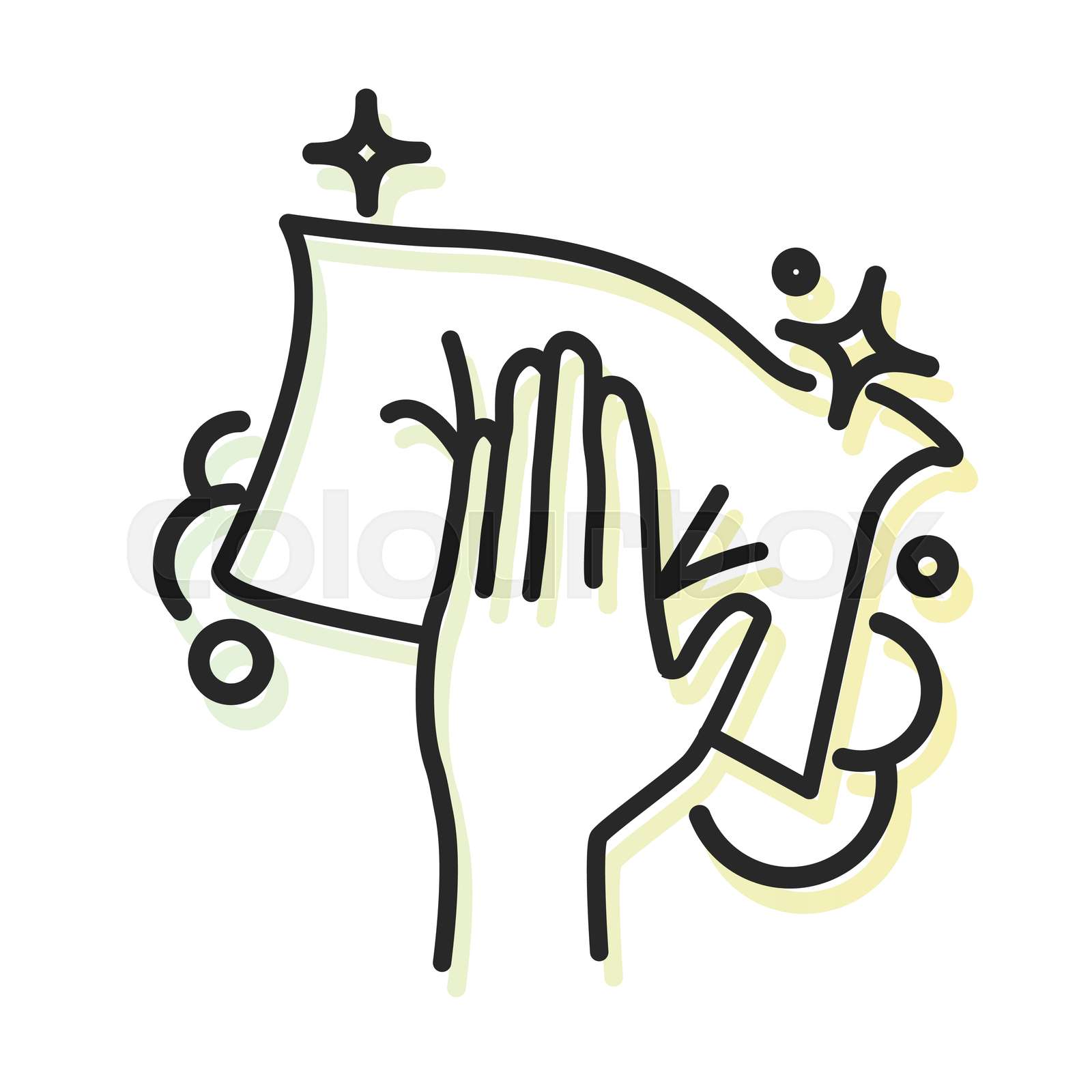 Surface Cleaning - Protective Measures - Icon | Stock vector | Colourbox