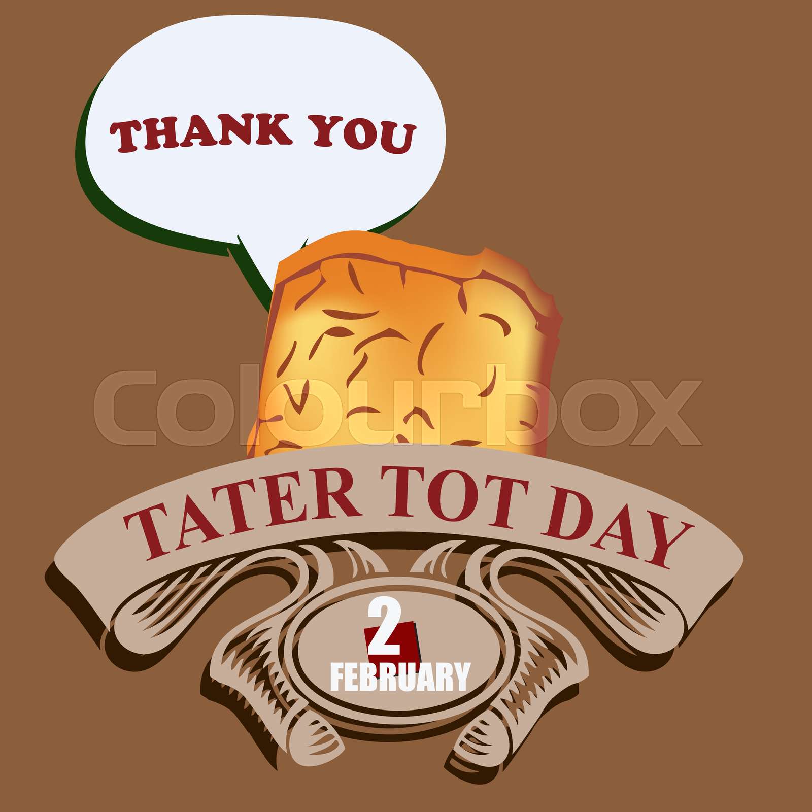 Welcom Tater Tot Day | Stock vector | Colourbox