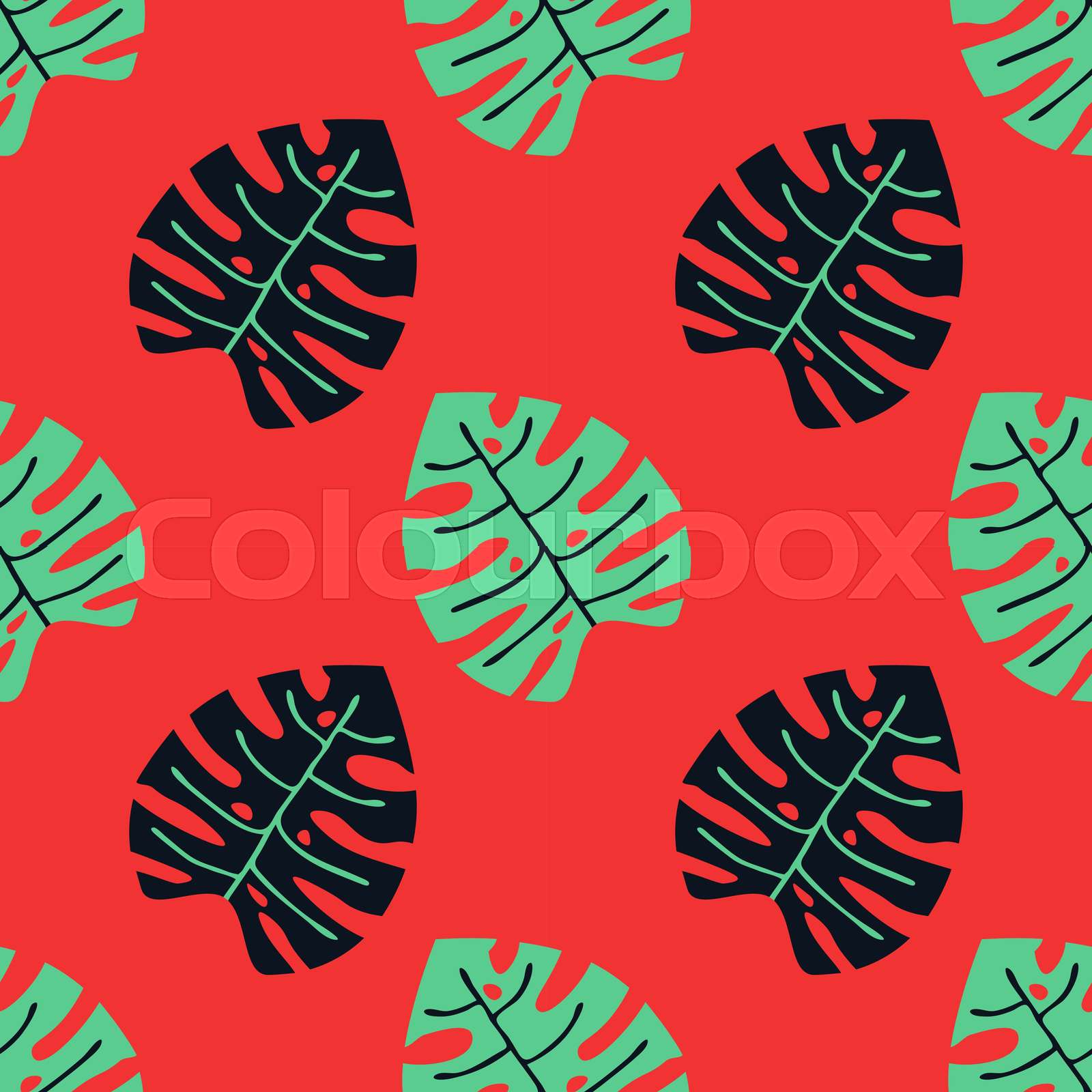 Seamless monstera pattern | Stock vector | Colourbox
