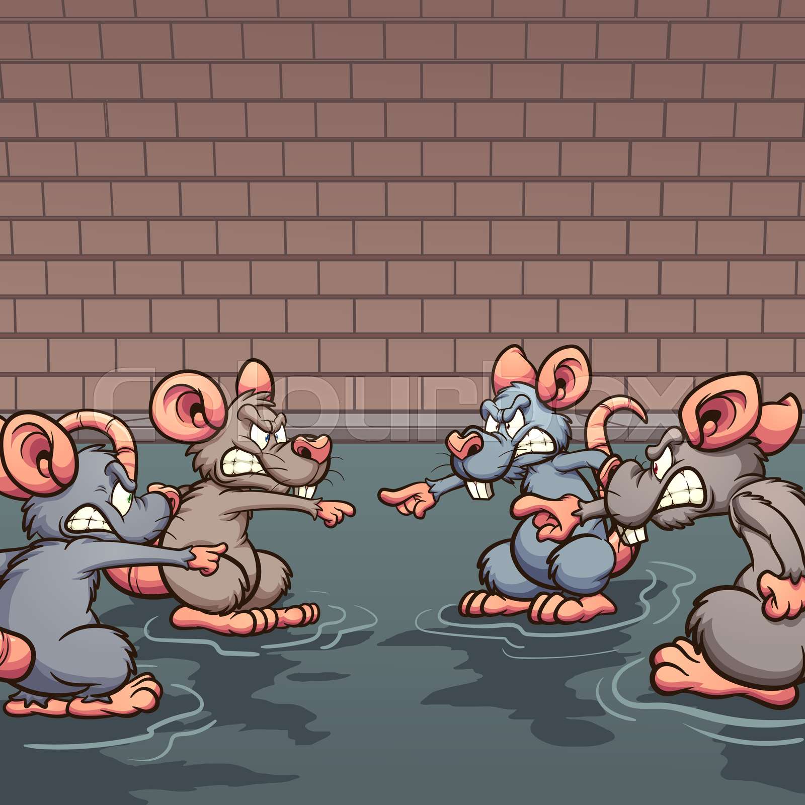 Sewer rats | Stock vector | Colourbox