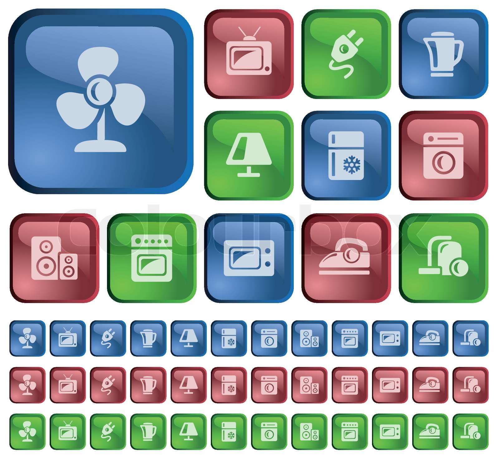 Home electronics button set | Stock vector | Colourbox