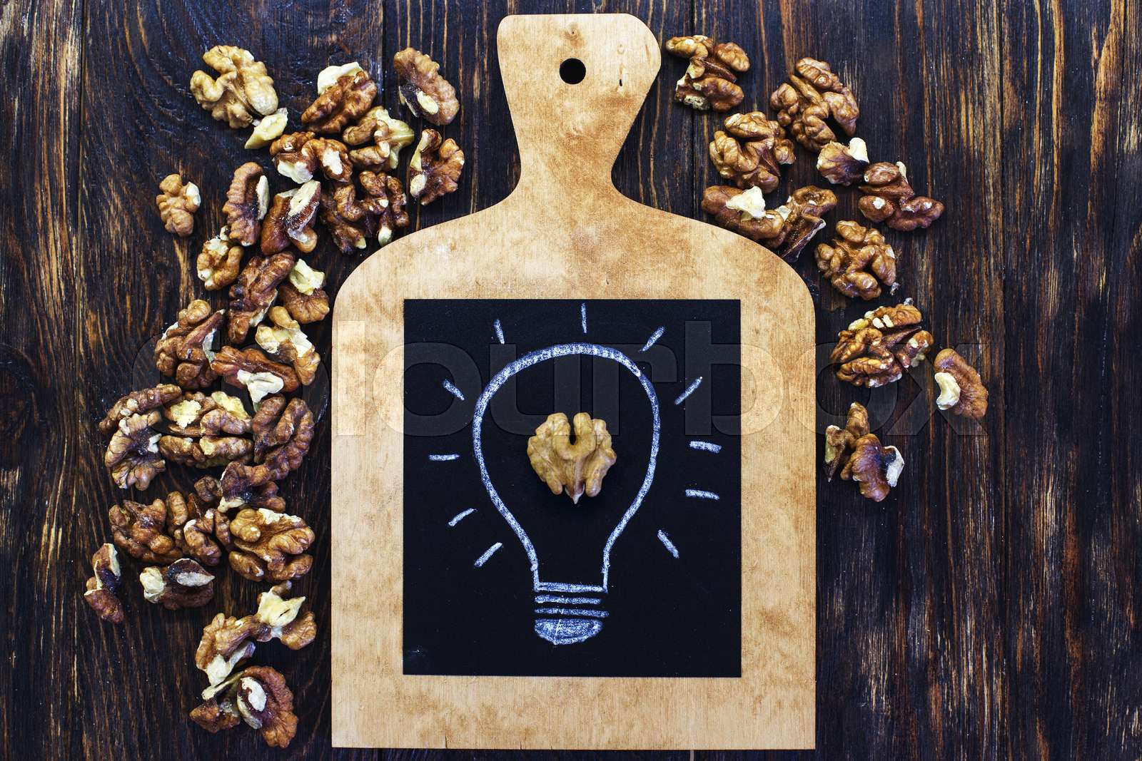 gehirn, idee, birne | Stock Bild | Colourbox