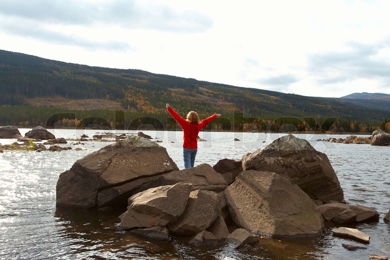 girl on a river bank 2 | Stock image | Colourbox