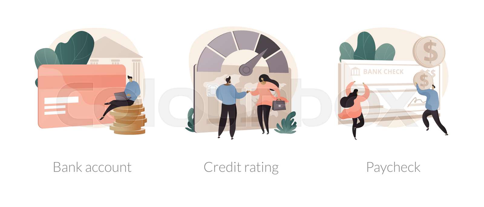 Financial services abstract concept vector illustrations. | Stock ...