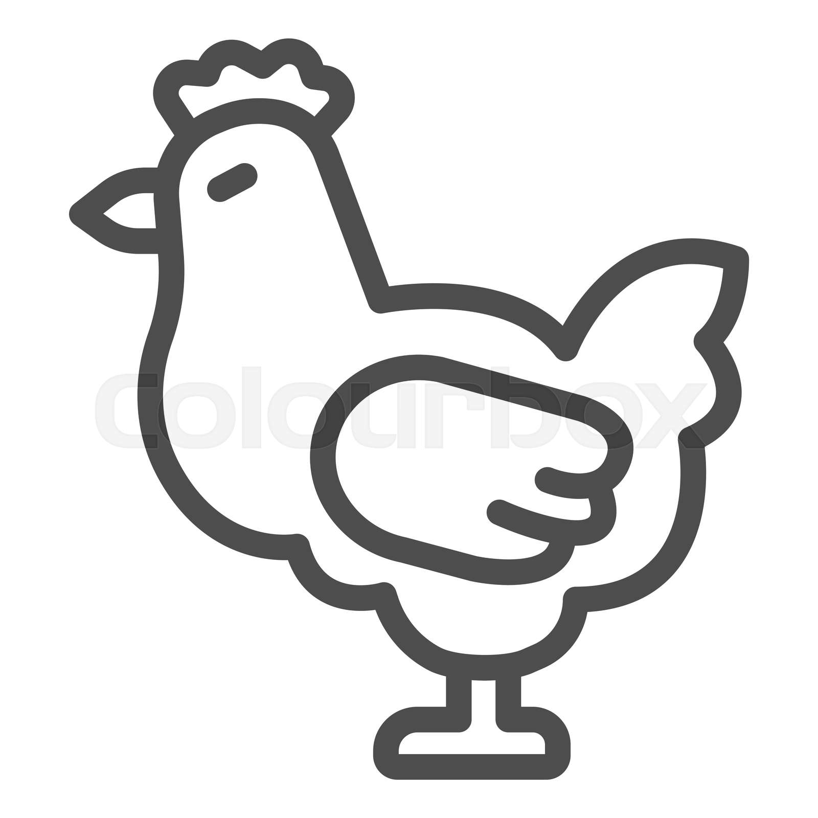 Chicken Outline Clip Art