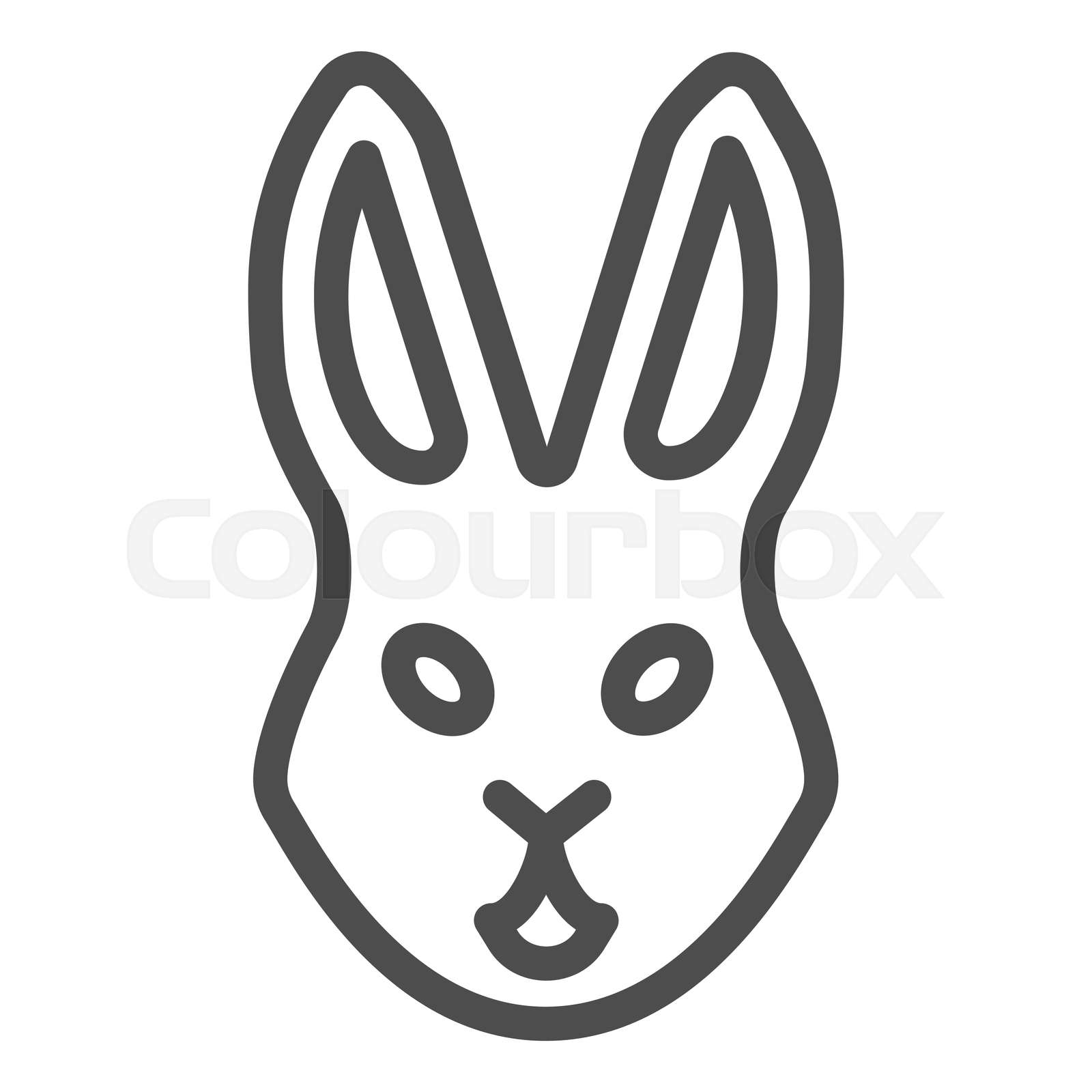 hase, symbol, sitzend | Stock-Vektor | Colourbox
