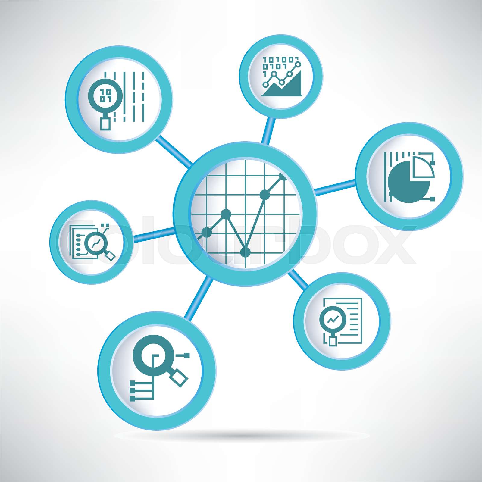 data analytics and graph mapping diagram | Stock vector | Colourbox