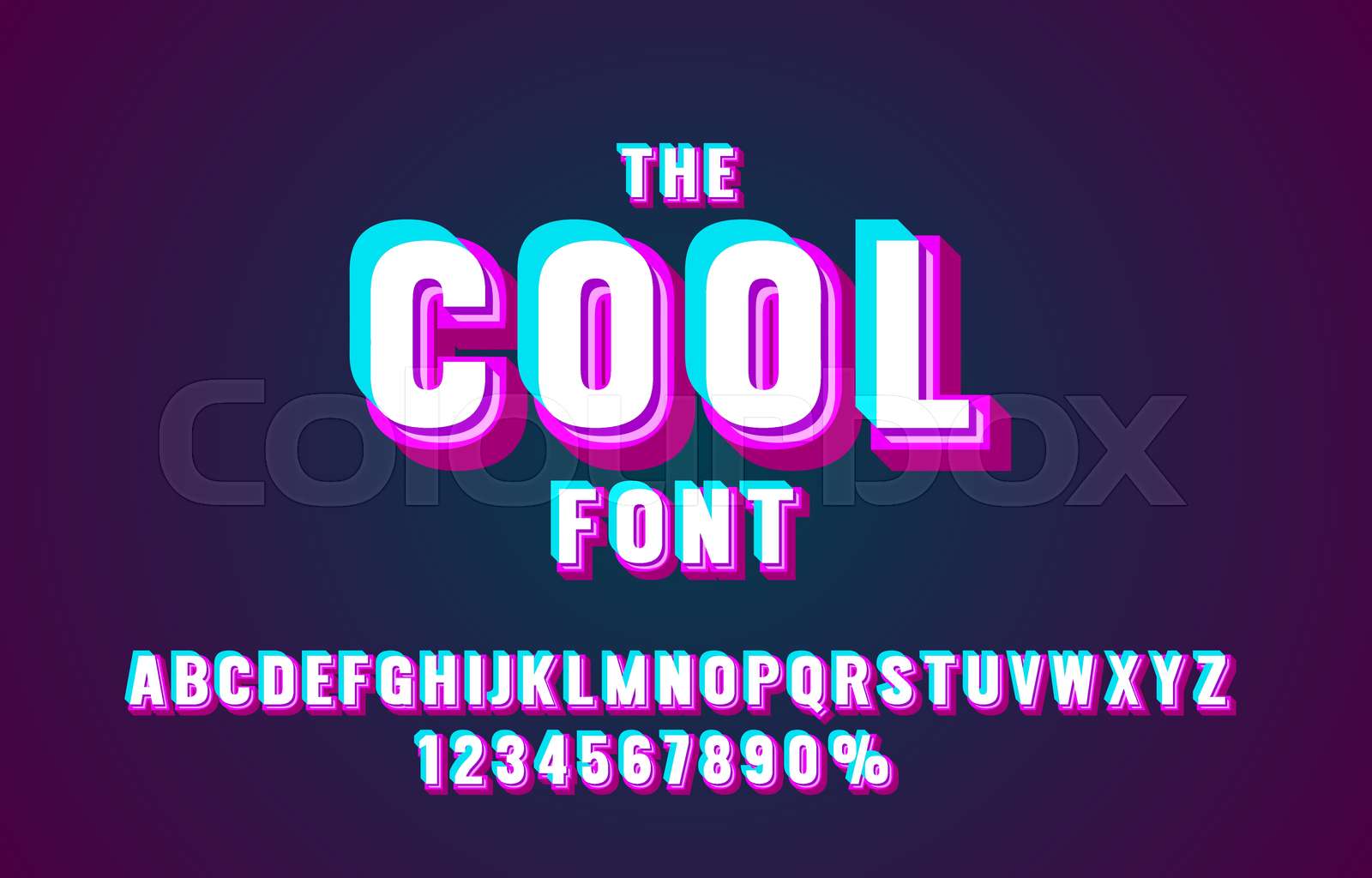 Cool font set collection, letters and numbers symbol. Vector | Stock ...