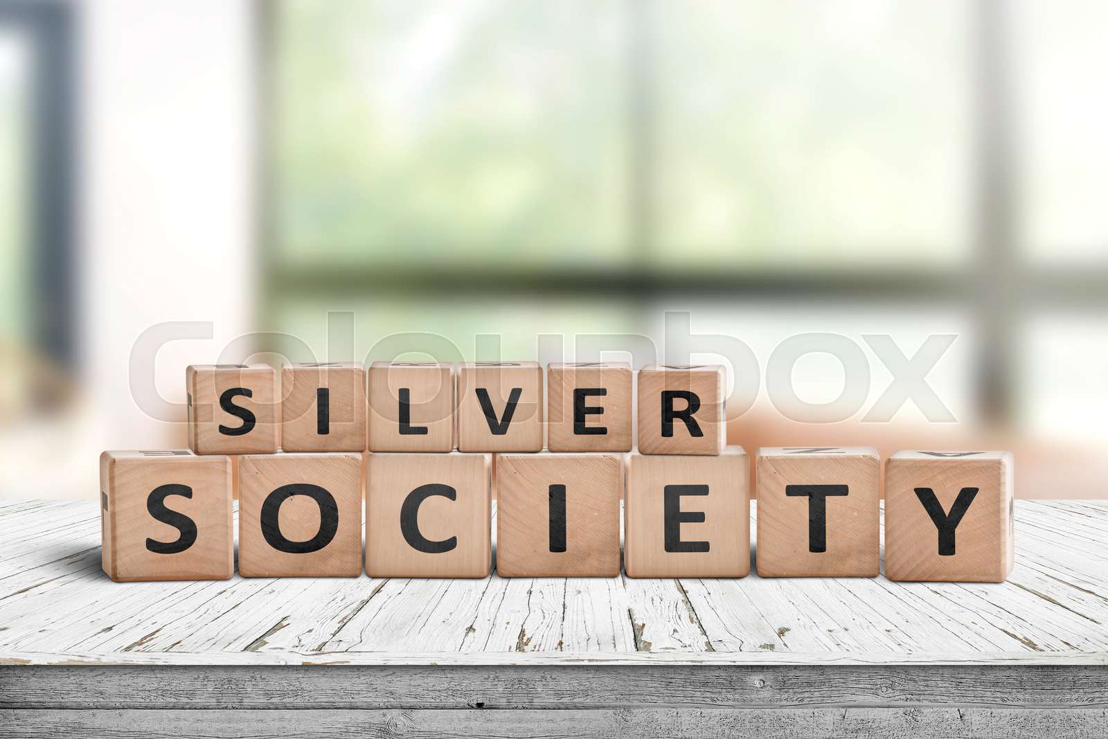 The megatrend Silver Society sign | Stock image | Colourbox