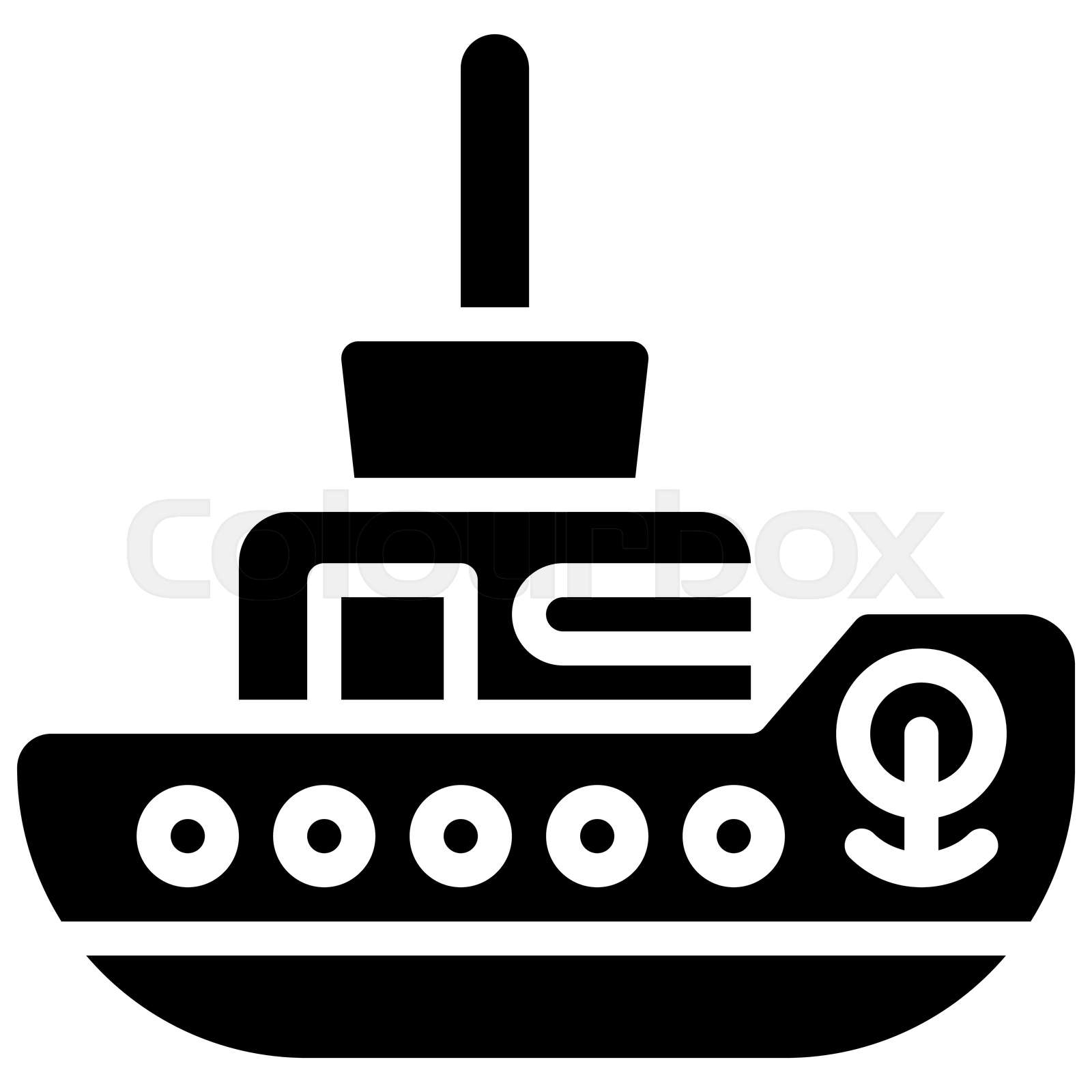 Tugboat icon, transportation related vector | Stock vector | Colourbox