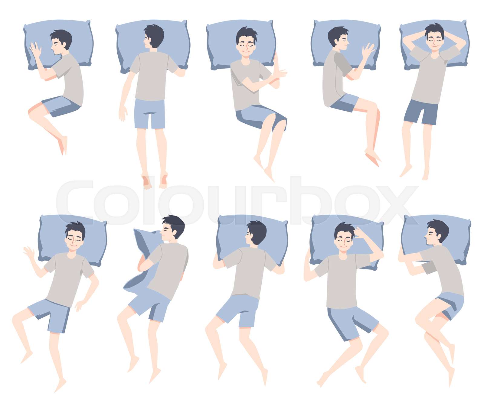 Man Lying Down Cartoon