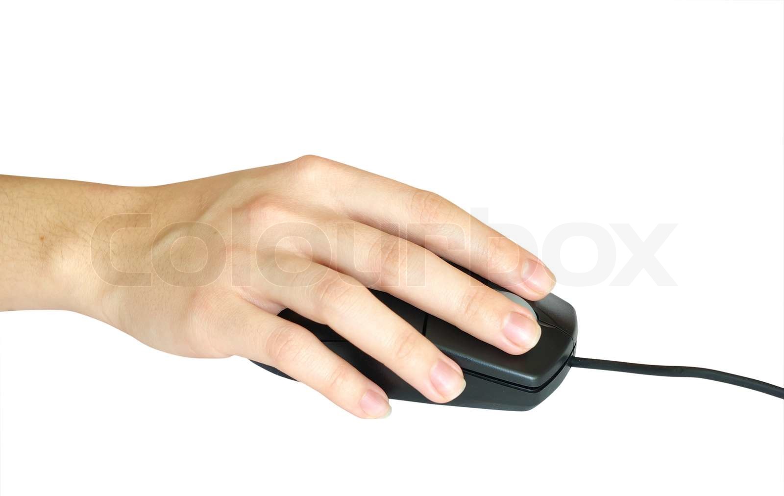 computer mouse in hand | Stock image | Colourbox
