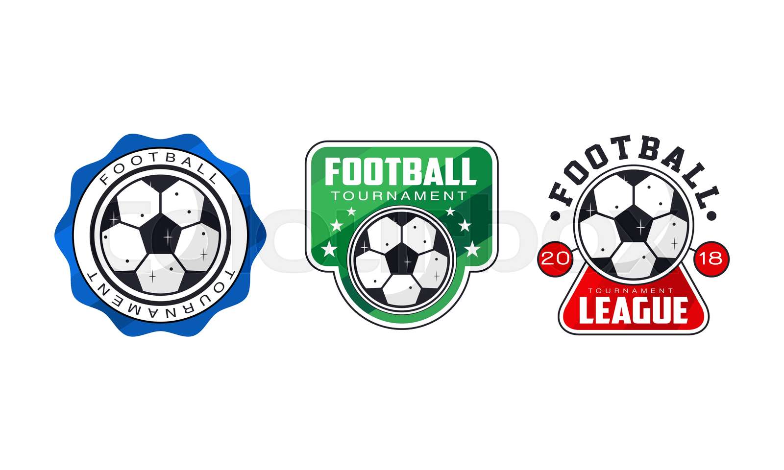 Football Tournament Logo Design Set, Sport Team Identity, Championship ...