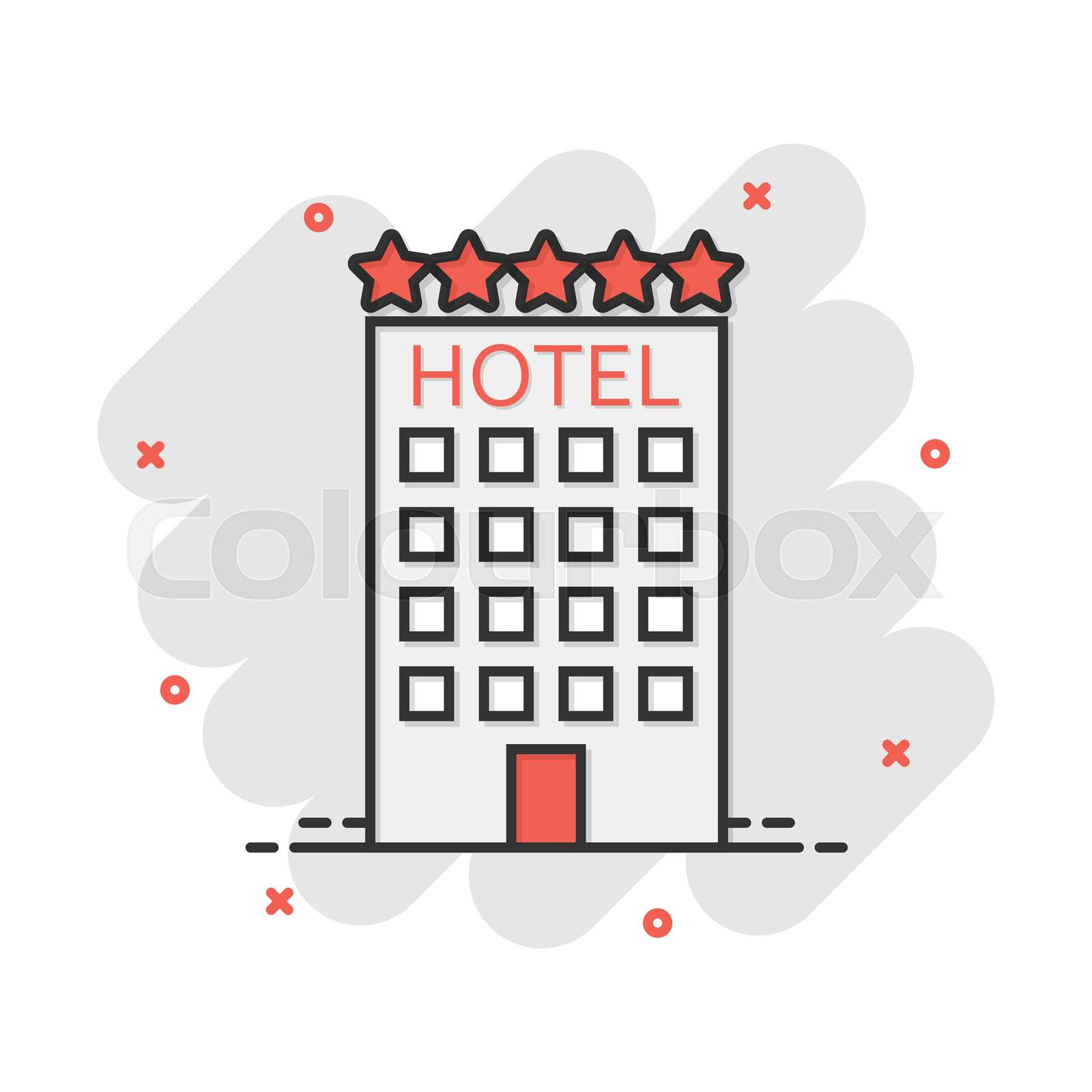 Hotel Building Cartoon