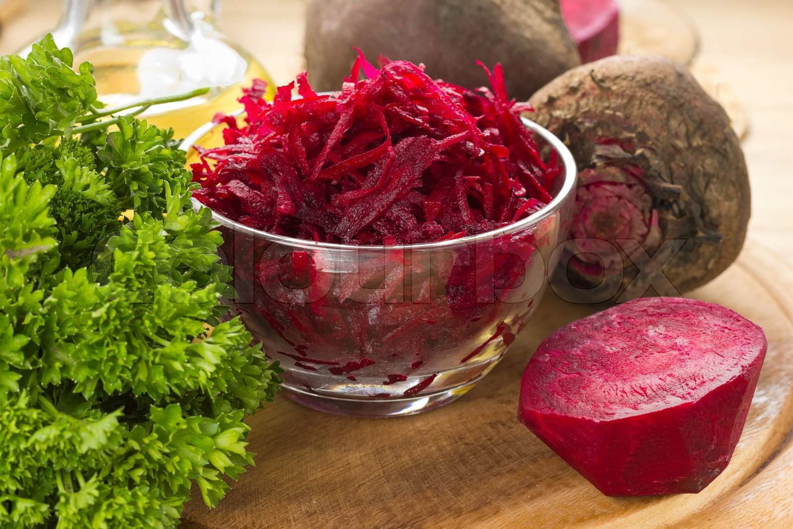 Raw grated beet | Stock image | Colourbox