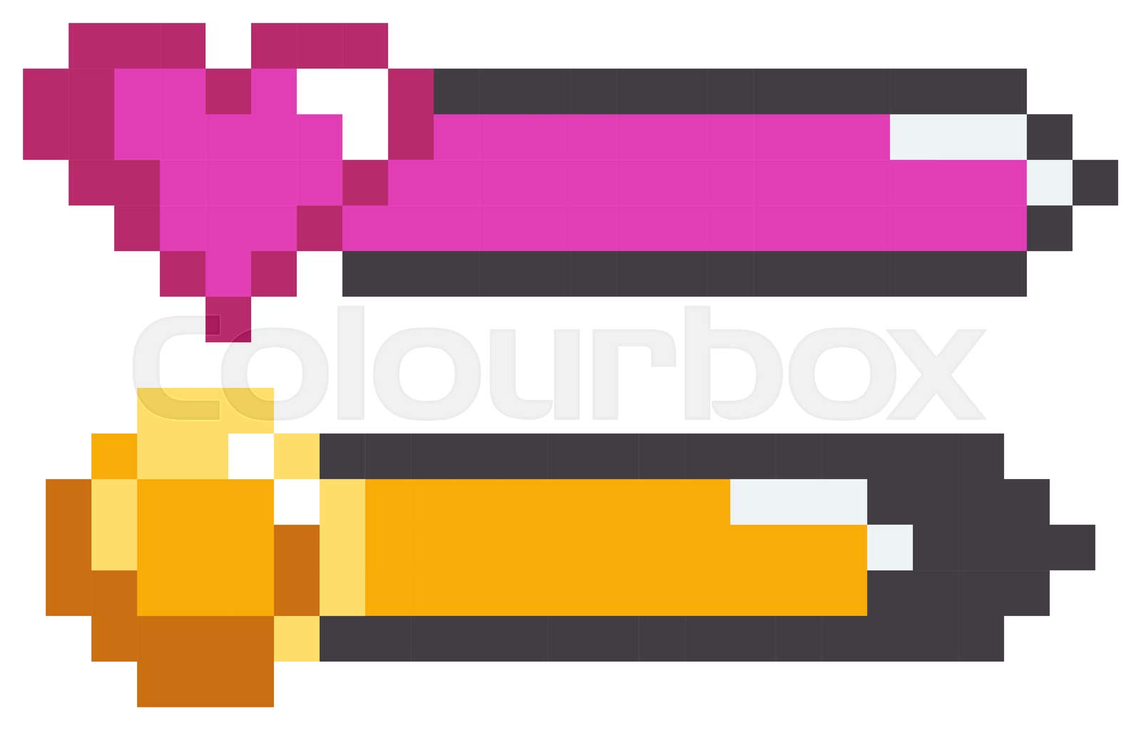 Life Bar And Coin Bar Elements Pixel Art Pixelated Progressor Energy Mana Level Health