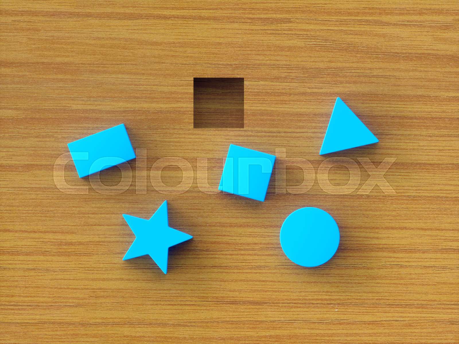 Blue Toys Blocks Psychological Test | Stock image | Colourbox