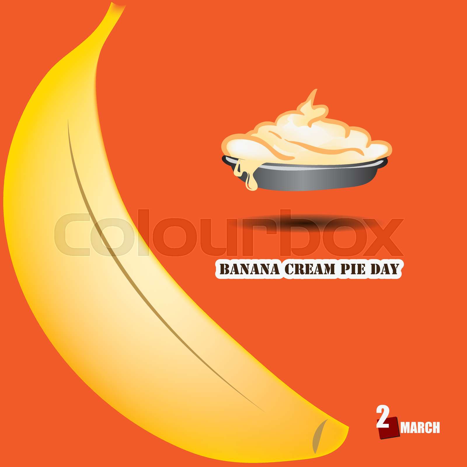 Holiday Banana Cream Pie Day | Stock vector | Colourbox