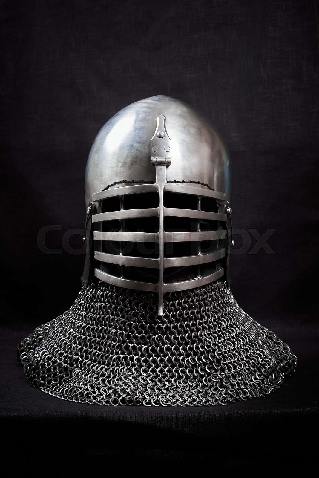 Knight Helmet Vector Front