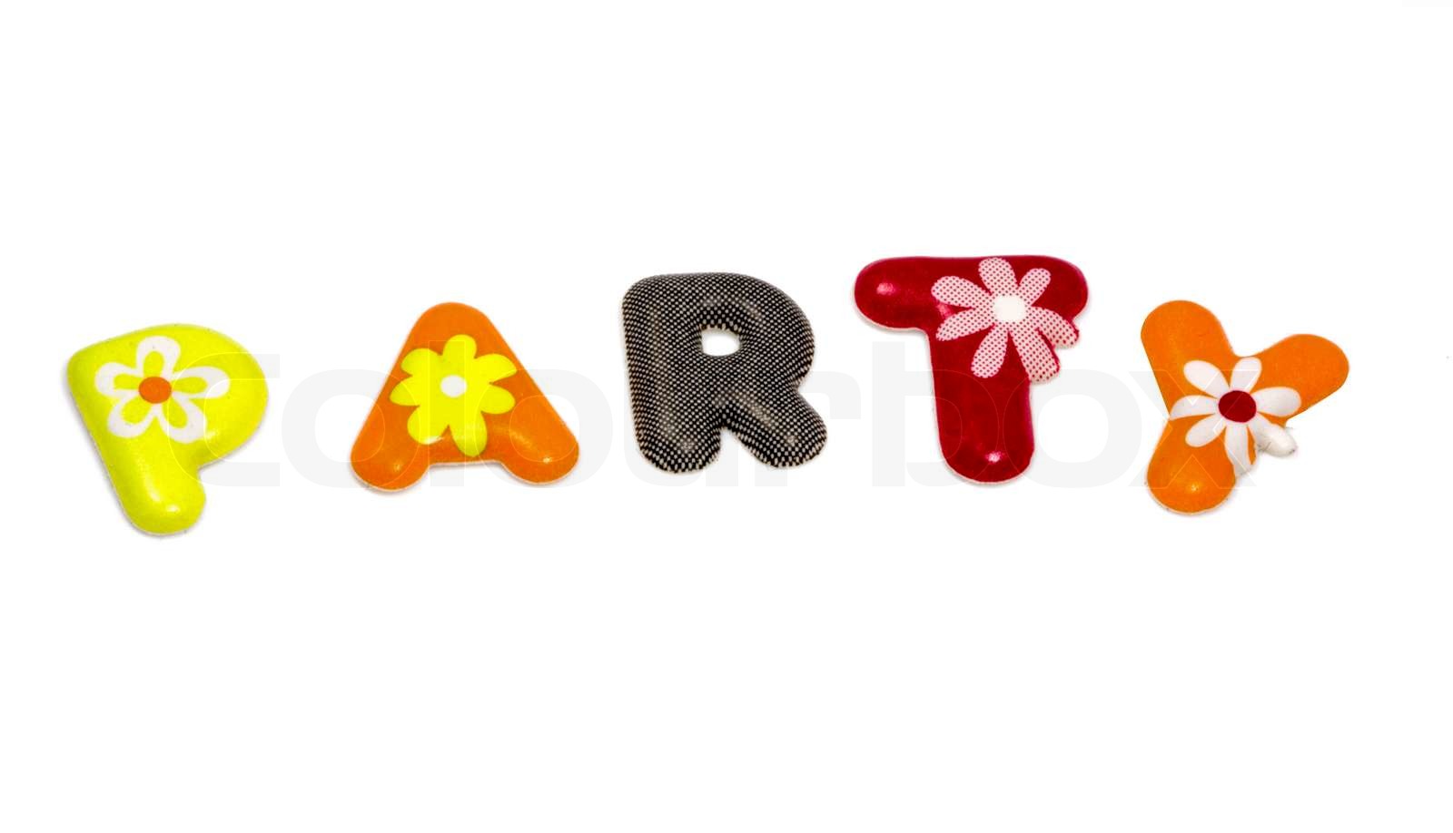 party letters | Stock image | Colourbox