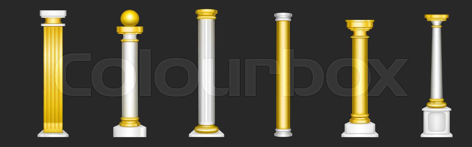 pfeiler, schwarz, illustration | Stock-Vektor | Colourbox