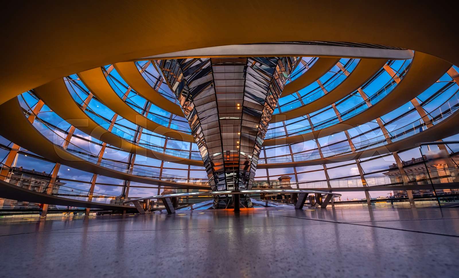 Inside Reichstag dome | Stock image | Colourbox