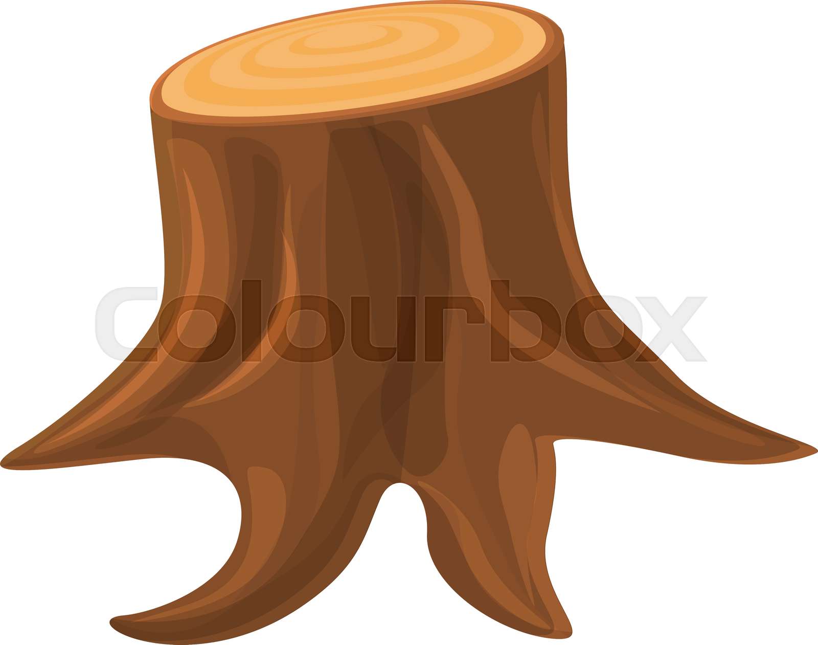Old tree trunk icon, cartoon style | Stock vector | Colourbox