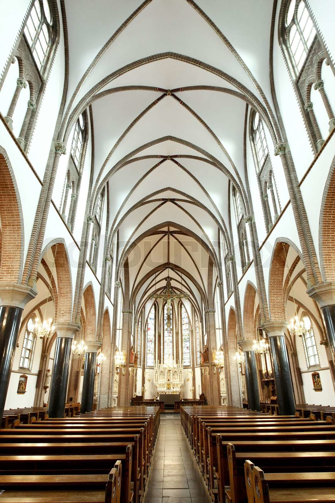 interior of a church | Stock image | Colourbox