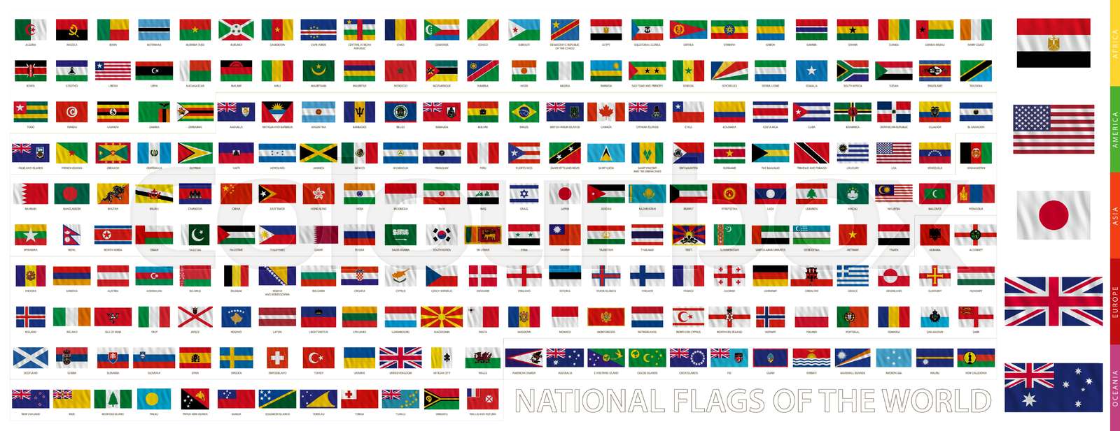 Flags of the world with waving effect, official proportion. | Stock ...