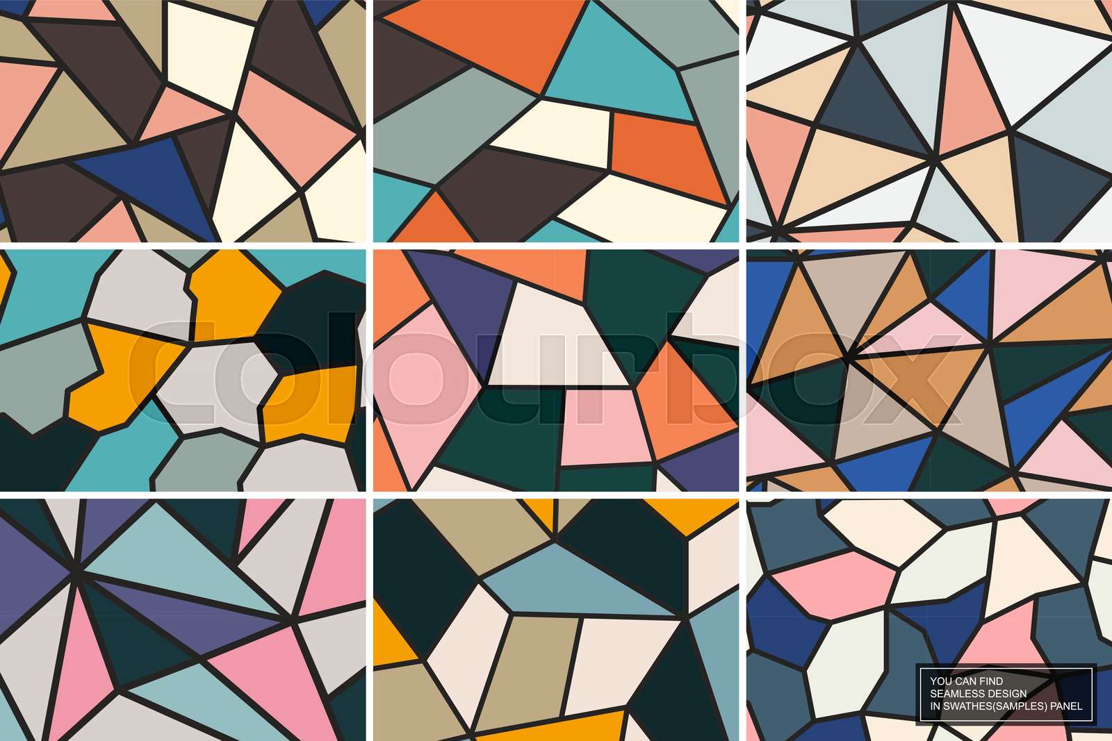 set of grid patterns 1 | Stock vector | Colourbox