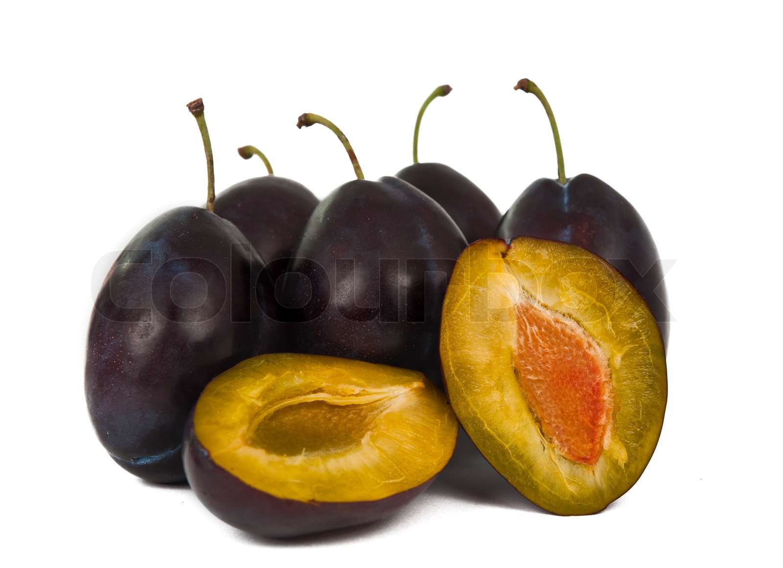 plum isolated | Stock image | Colourbox