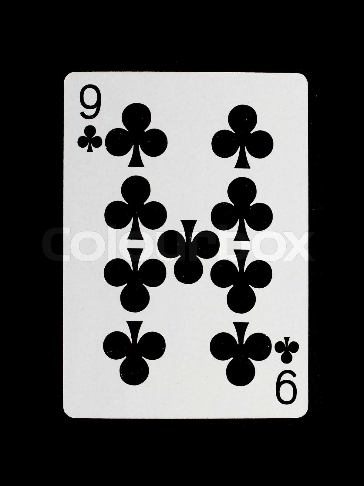 Playing card nine | Stock image | Colourbox