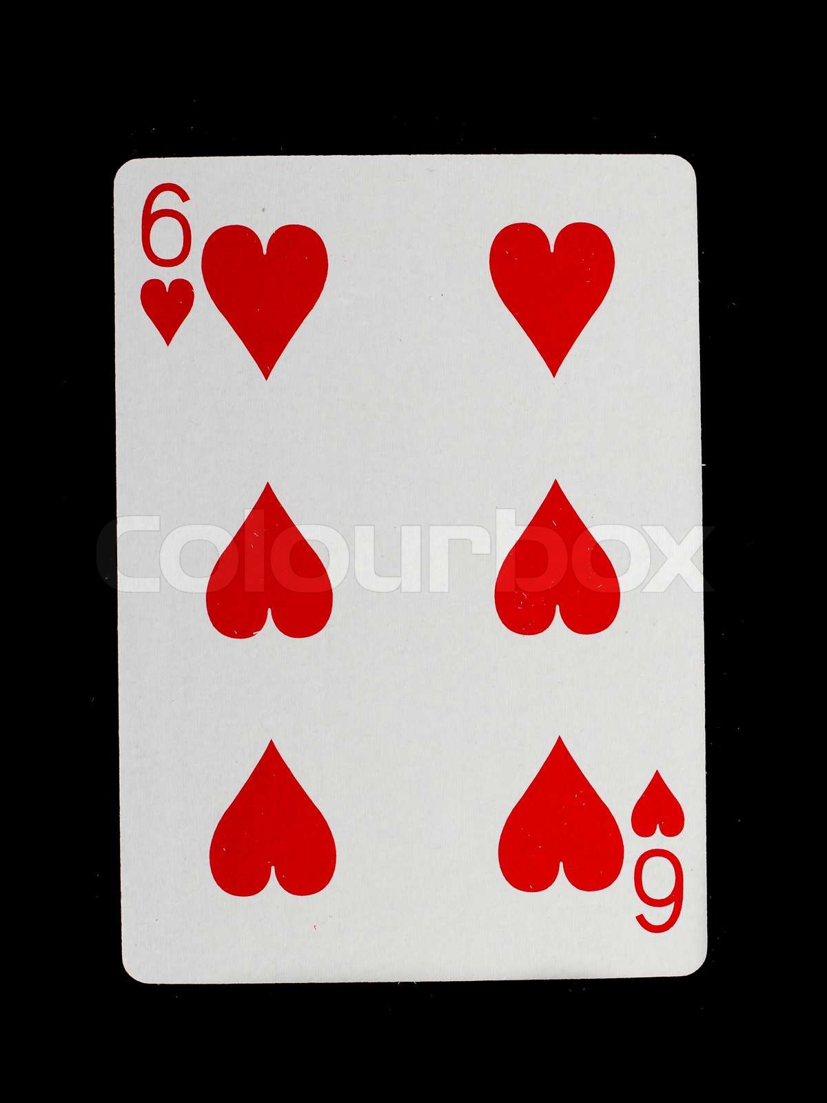 Playing card six | Stock image | Colourbox