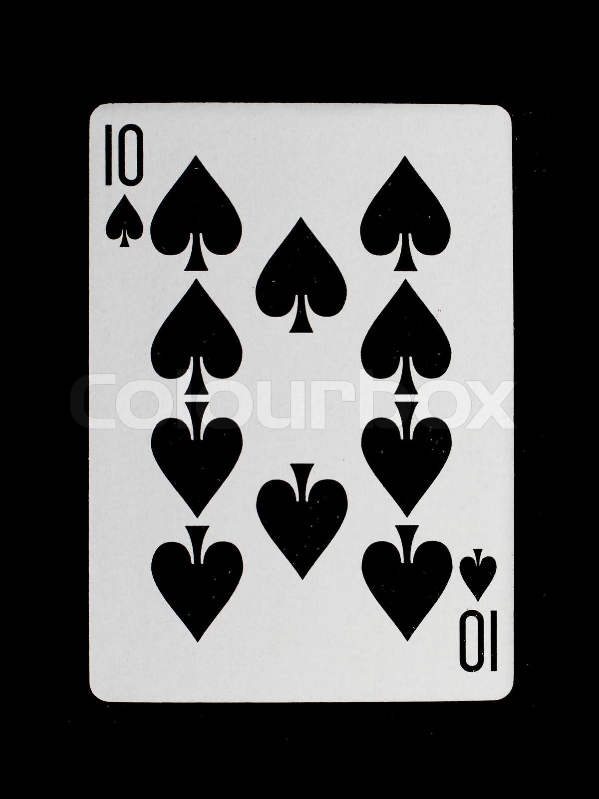 Playing card ten | Stock image | Colourbox