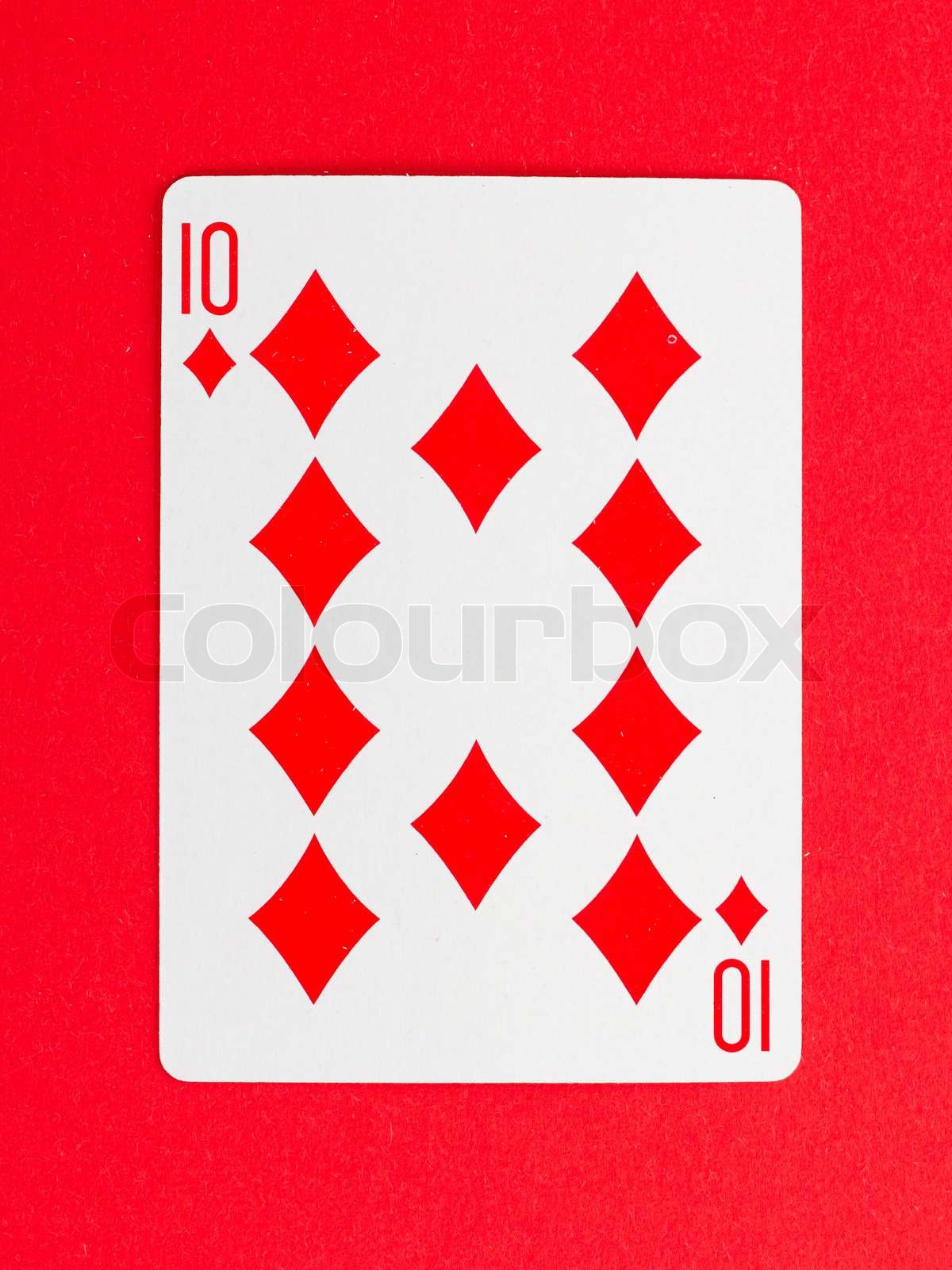 Old playing card ten | Stock image | Colourbox