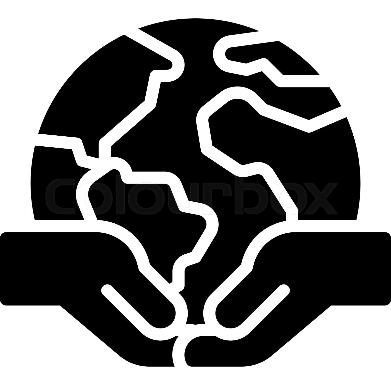 Hands holding Earth icon, Earth Day related vector | Stock vector ...