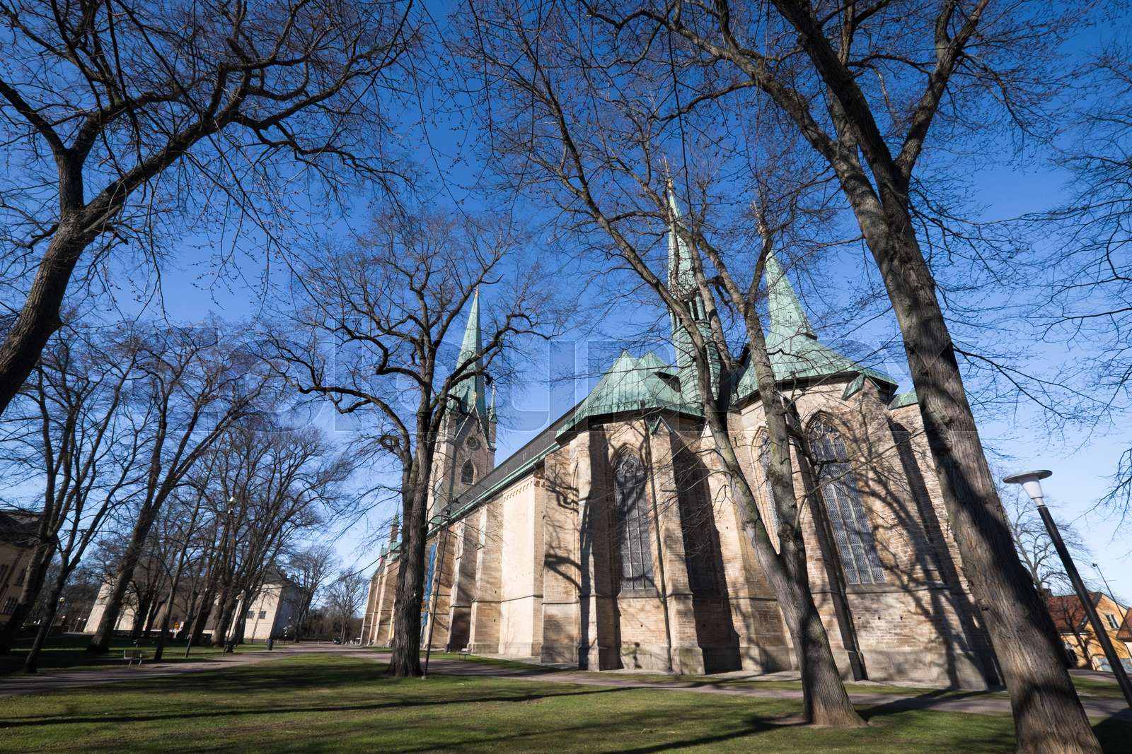 Cathedral in Swedish town Linkoping | Stock image | Colourbox
