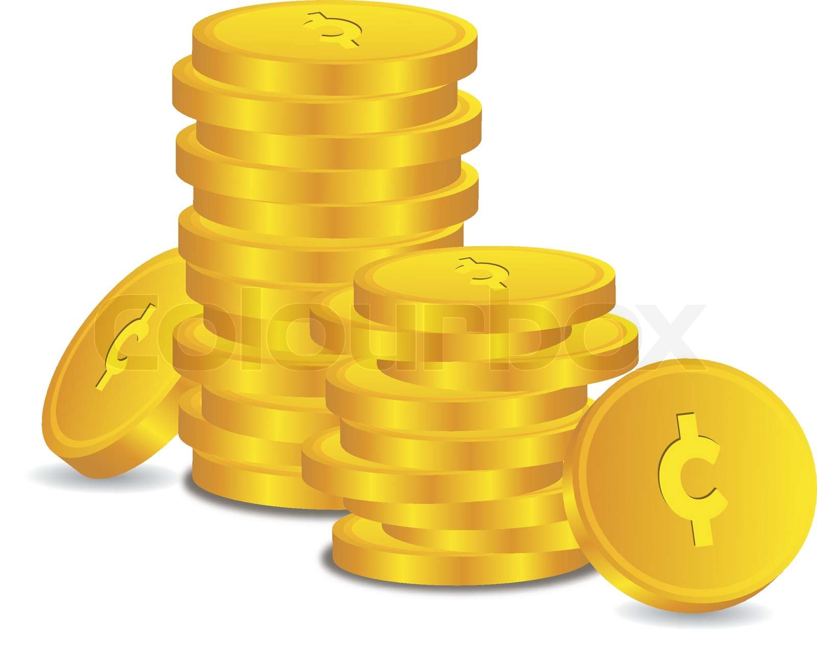 Bank credit coin capital credits gold money tal â‚¬ vector rewarding ...