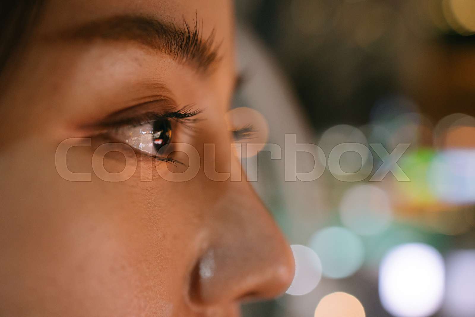Teary eyes of young woman | Stock image | Colourbox