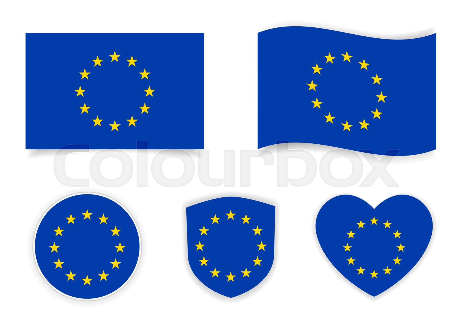 european flag and badge | Stock vector | Colourbox