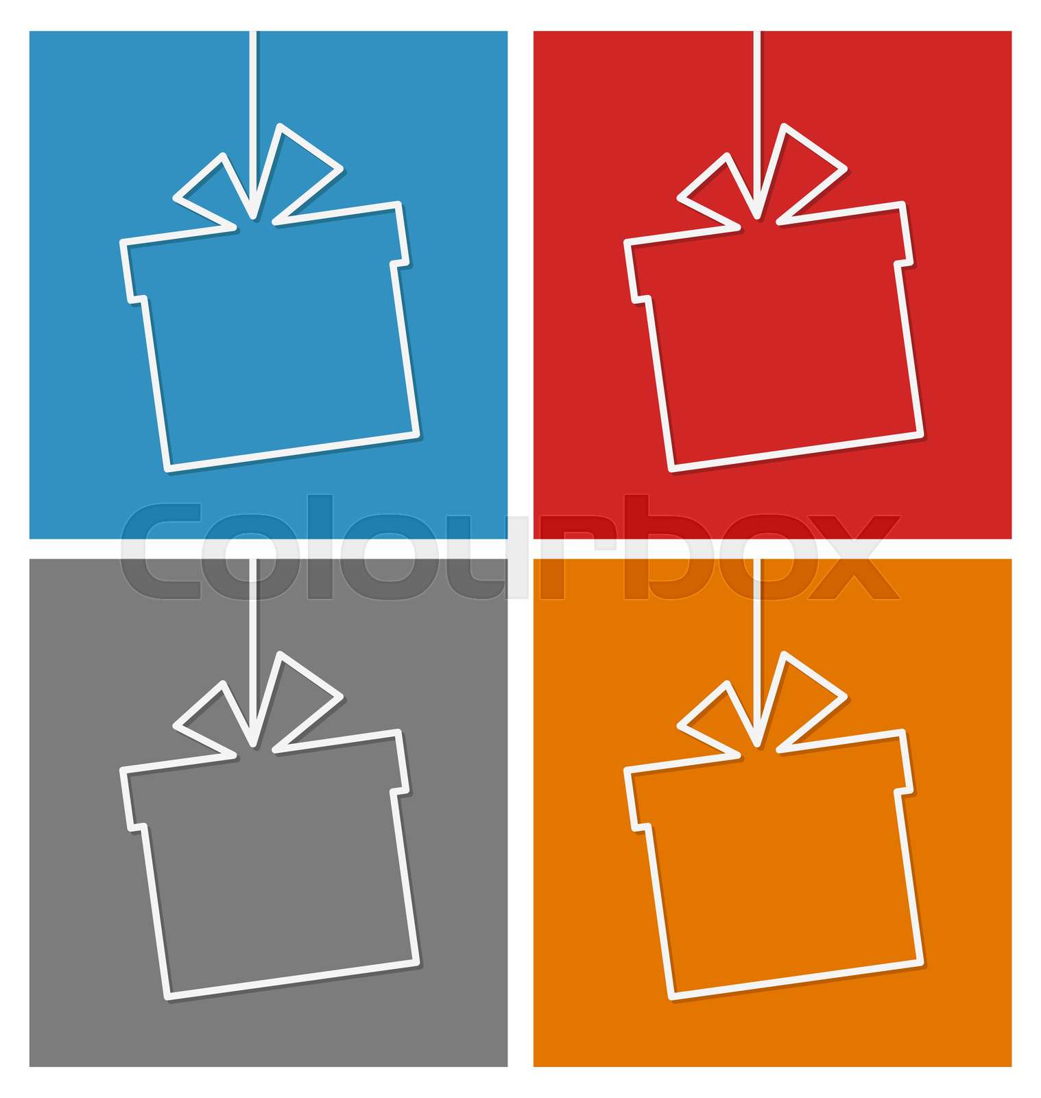 gift box frame template | Stock vector | Colourbox