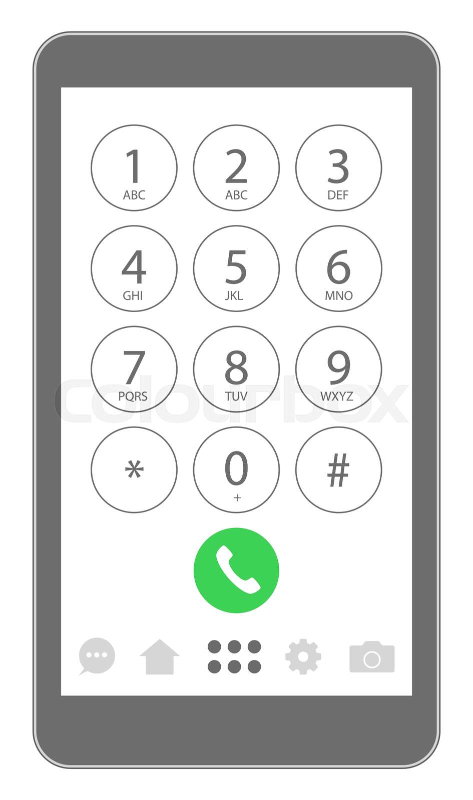 smartphone keypad icon | Stock vector | Colourbox