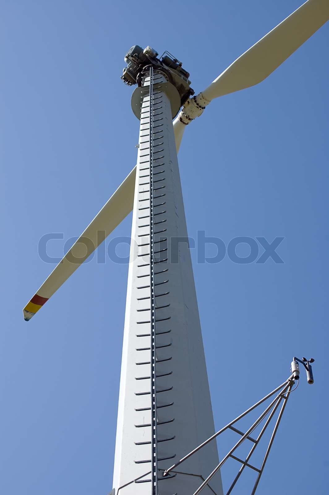 mountain wind turbine | Stock image | Colourbox
