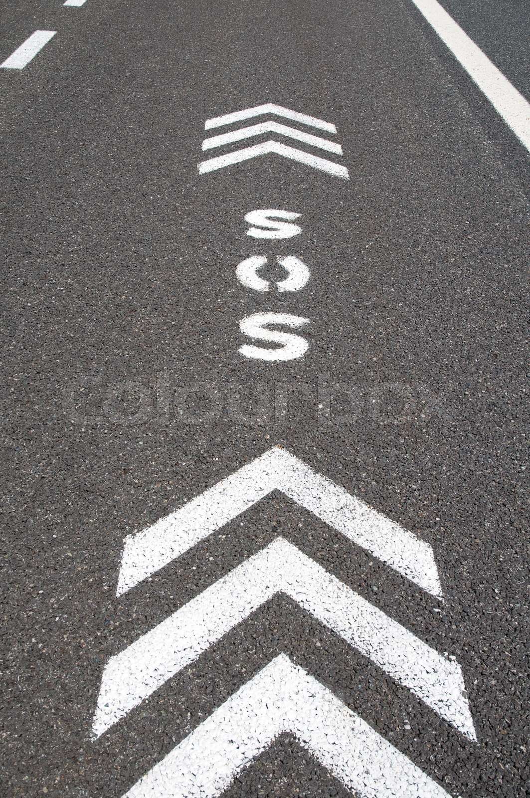 SOS emergency freeway lane | Stock image | Colourbox
