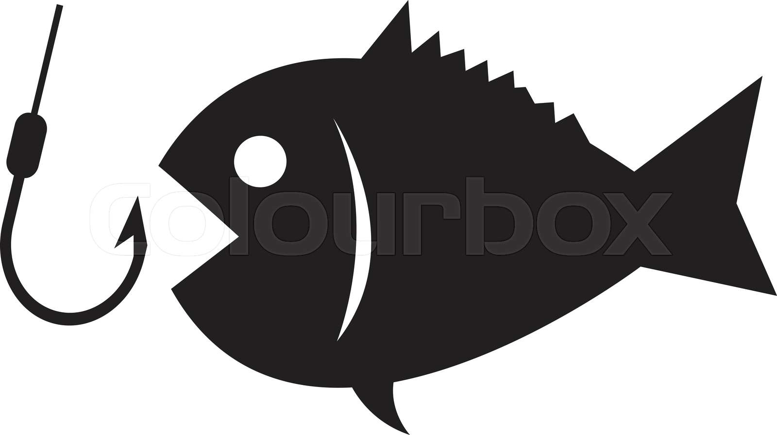big fish eat little fish icon | Stock vector | Colourbox